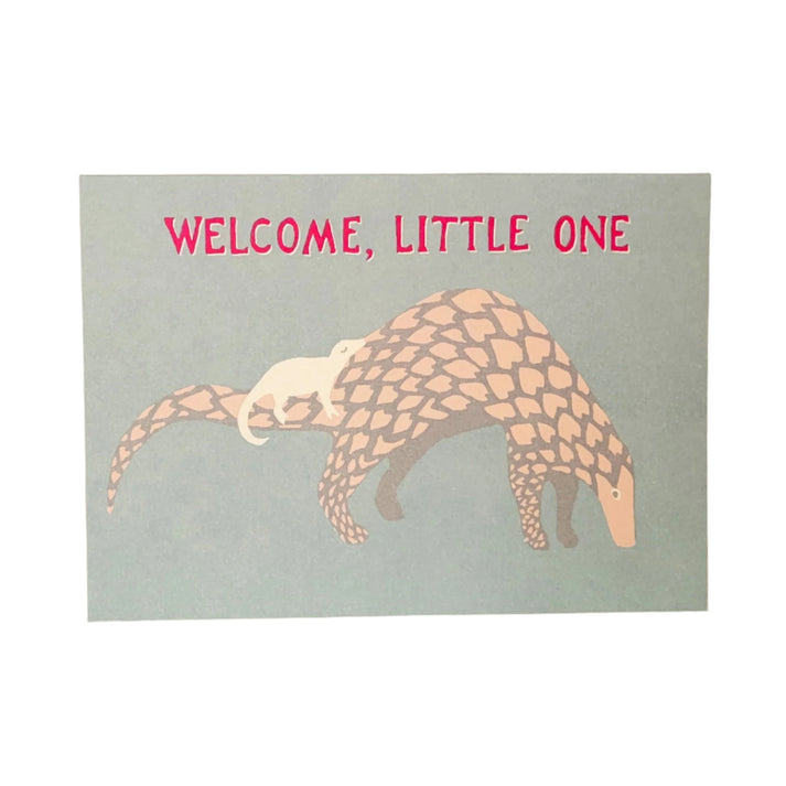 Pangolin - Welcome Little One greeting card – Foundling Museum Shop